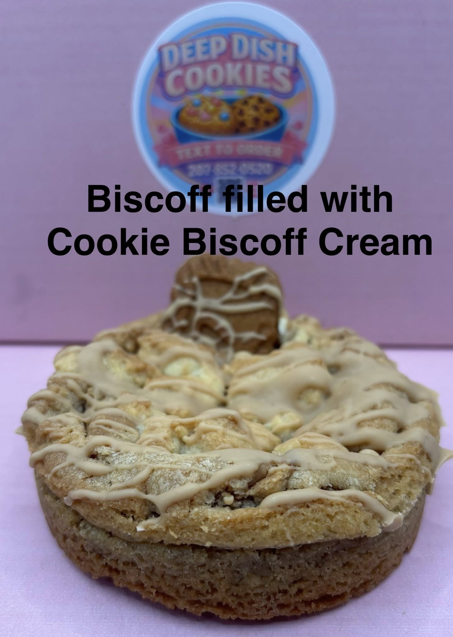 Biscoff Cookie Filled with Biscoff Cream – Deep Dish Cookies